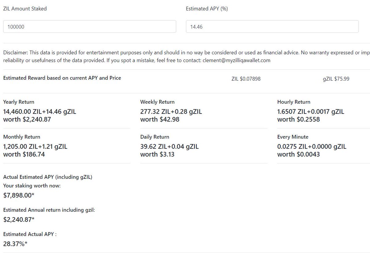 Try this new webpage to know the actual estimated APY (& estimated ...
