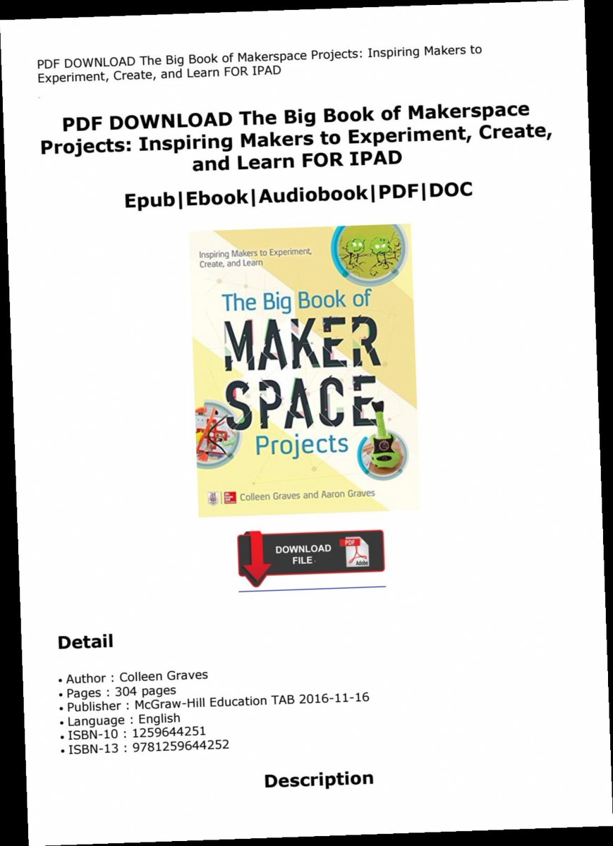 book of makerspace projects pdf download / Twitter