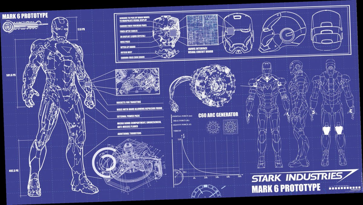 Iron Man Blueprints For Suit