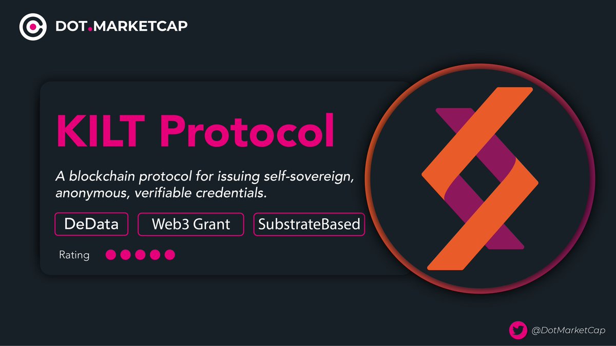 DotMarketCap on Twitter: "Outstanding project: @Kiltprotocol KILT - a blockchain protocol for ...