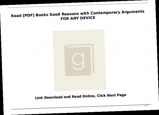 good reasons with contemporary arguments download pdf / Twitter