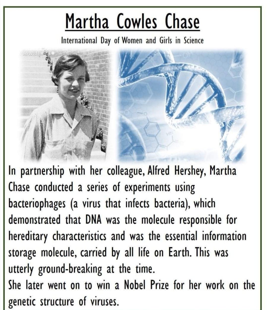 Martha Chase The Scientist