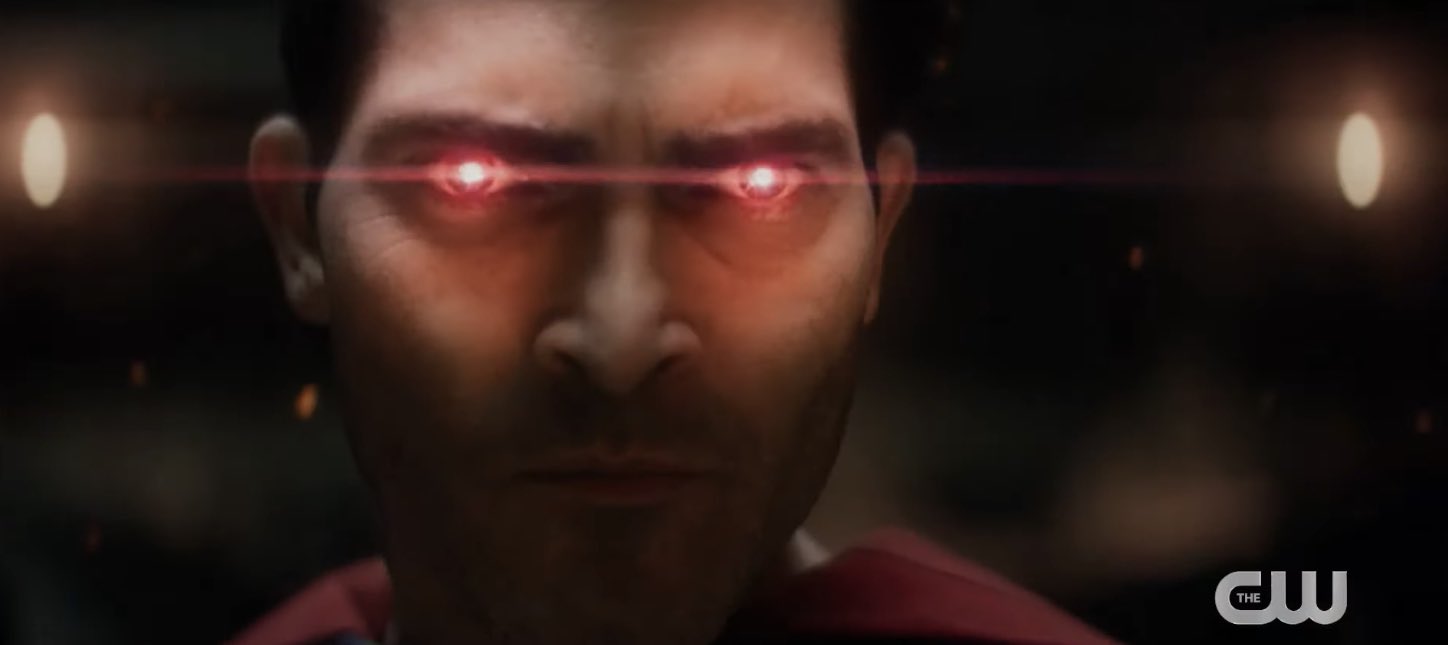 Superman Glowing Red Eyes