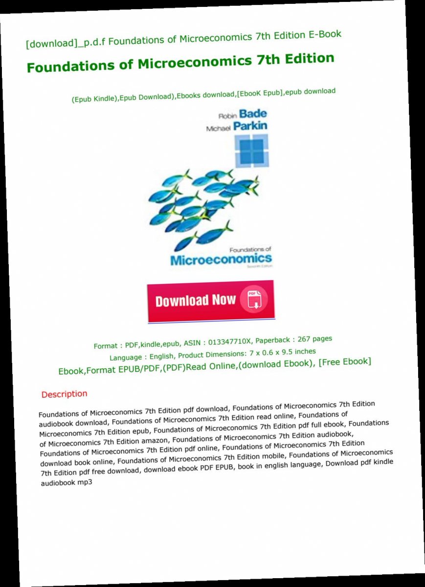 foundations of microeconomics 7th edition pdf download / Twitter