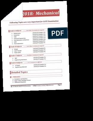 important topic for gate 2018 download pdf / Twitter