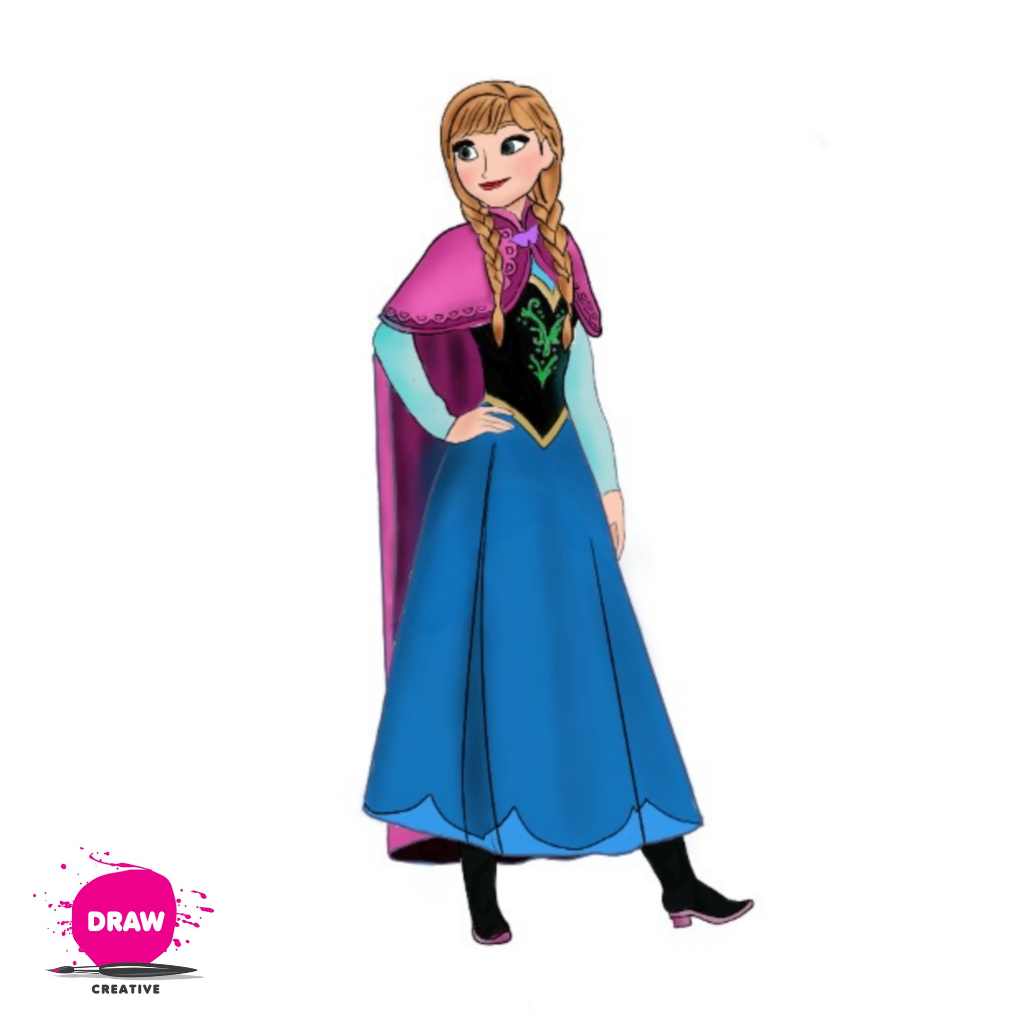 How To Draw Anna From Frozen Full Body