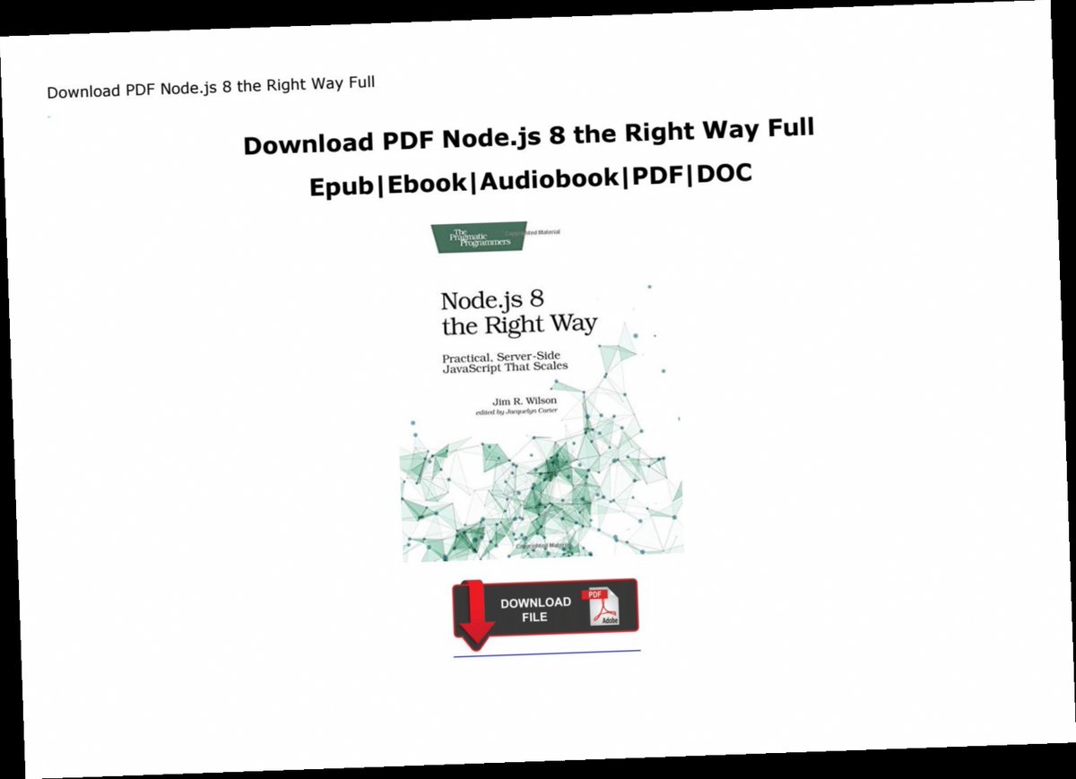 node.js 8 the right way pdf download / Twitter