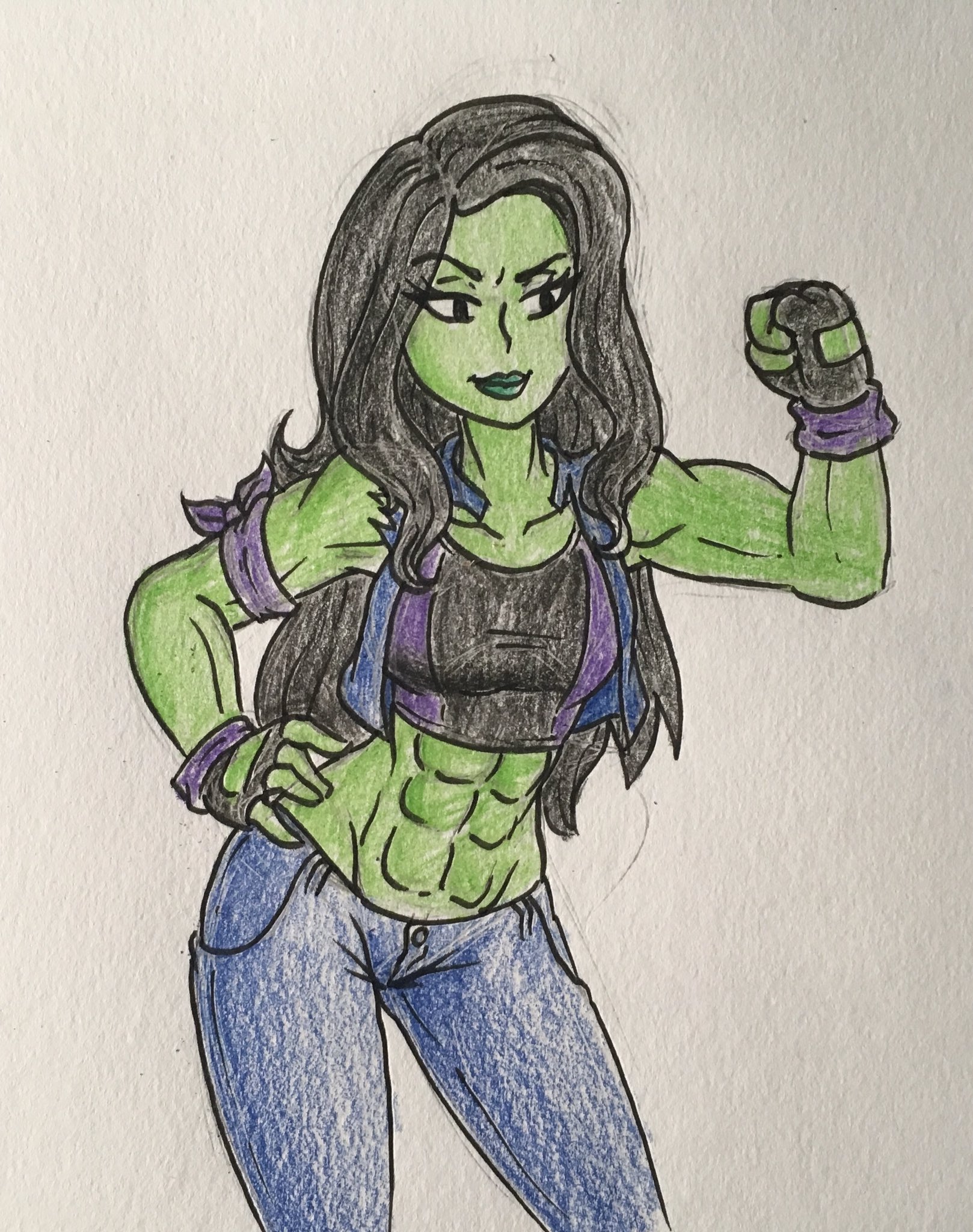 Cute Hulk Drawing