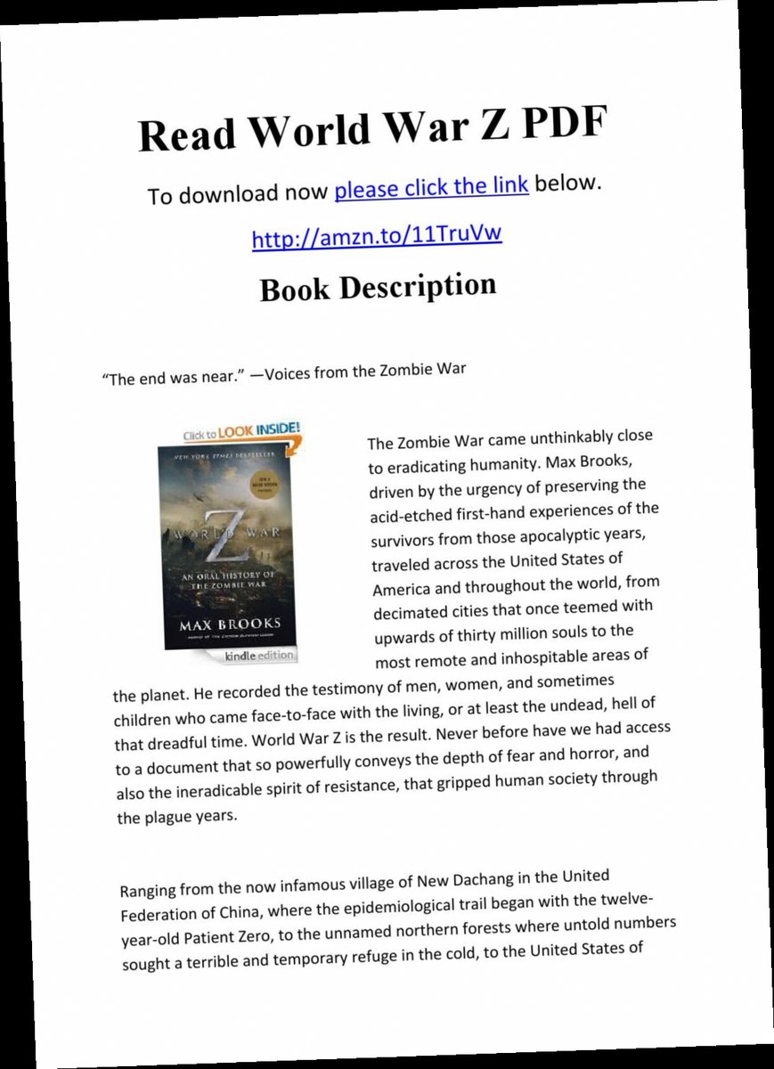 world war z pdf download / Twitter