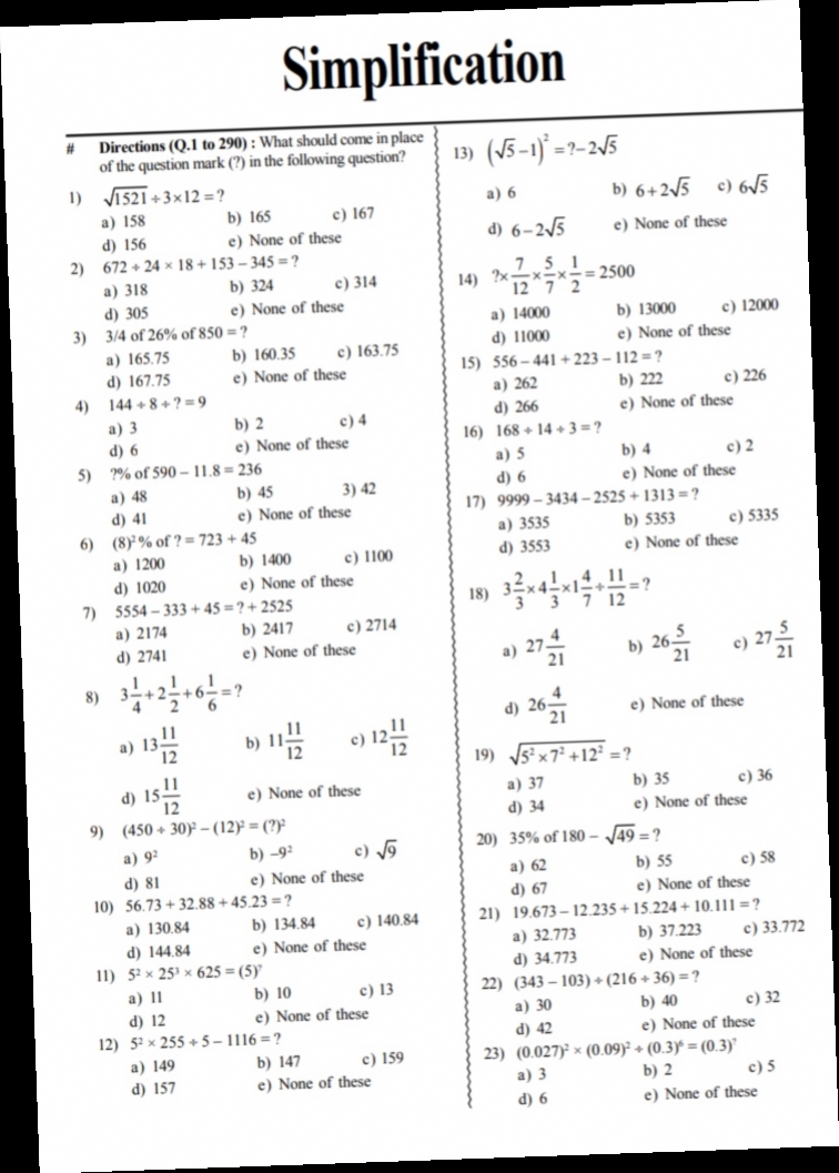simplification practice set pdf download / Twitter