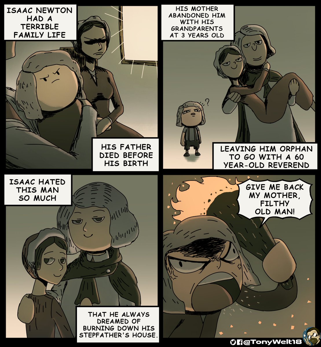 「Isaac newton the lone genius ? #comic #comics #IsaacNewton 」 Tony_Welt の漫画