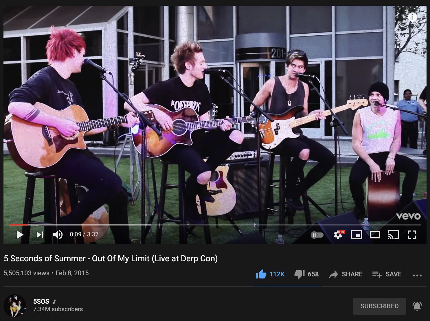 5 Seconds Of Summer Out Of My Limit