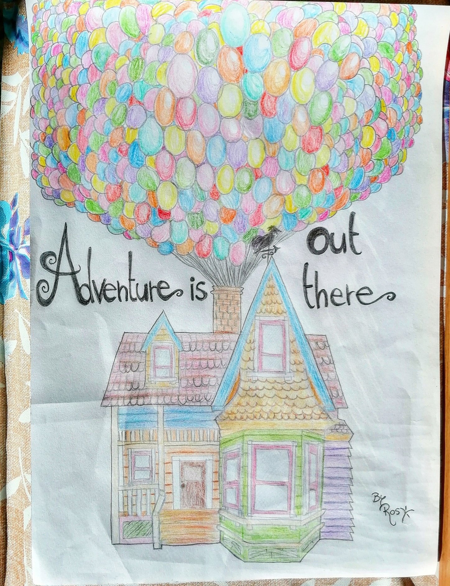Pixar Up Balloons Drawing