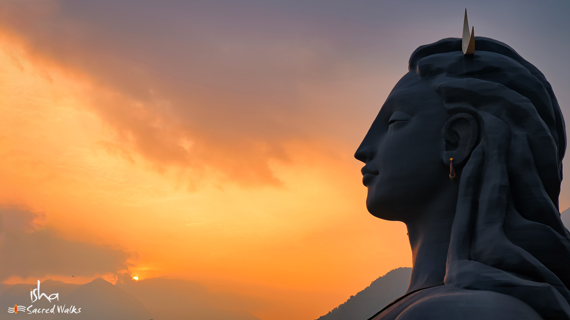 Shiva Statue Sunset