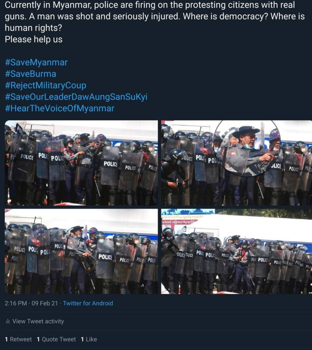 Sai Aung Aung Oo on Twitter: "Her death ,After Military coup in Myanmar . Respect her🇲🇲🇲🇲💔 2:16 ...