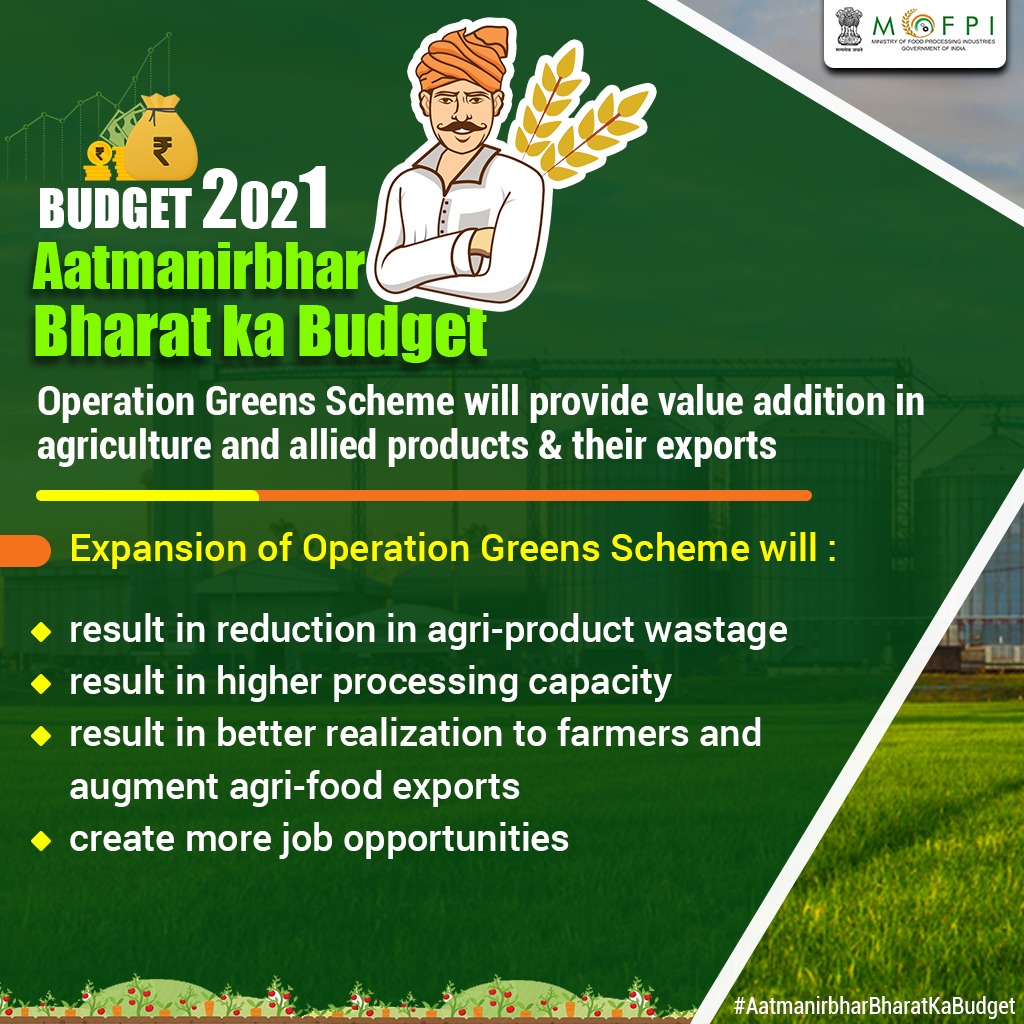 FOOD PROCESSING MIN on Twitter: "The expansion of Operation Greens Scheme will result in a ...