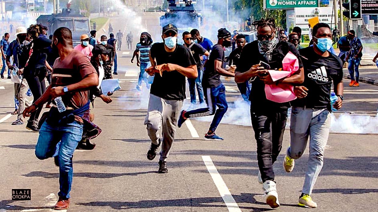 People Running In Fear