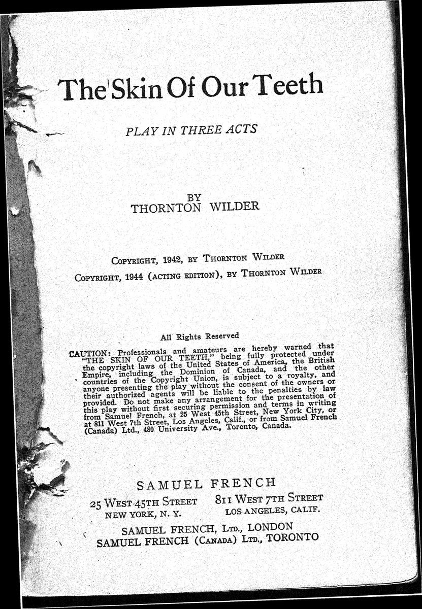 download the skin of our teeth / Twitter