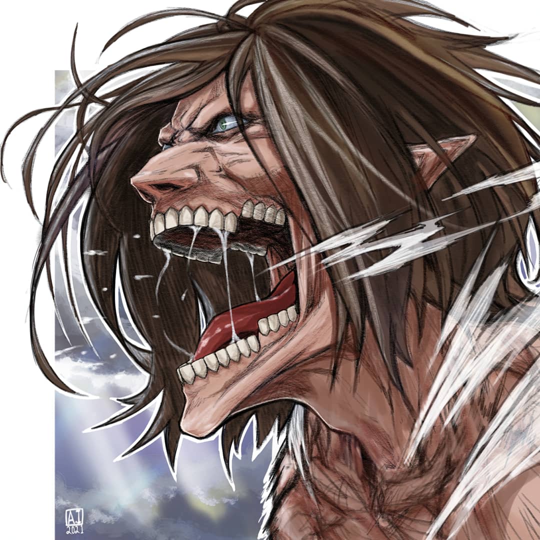 Eren Titan Form Roaring