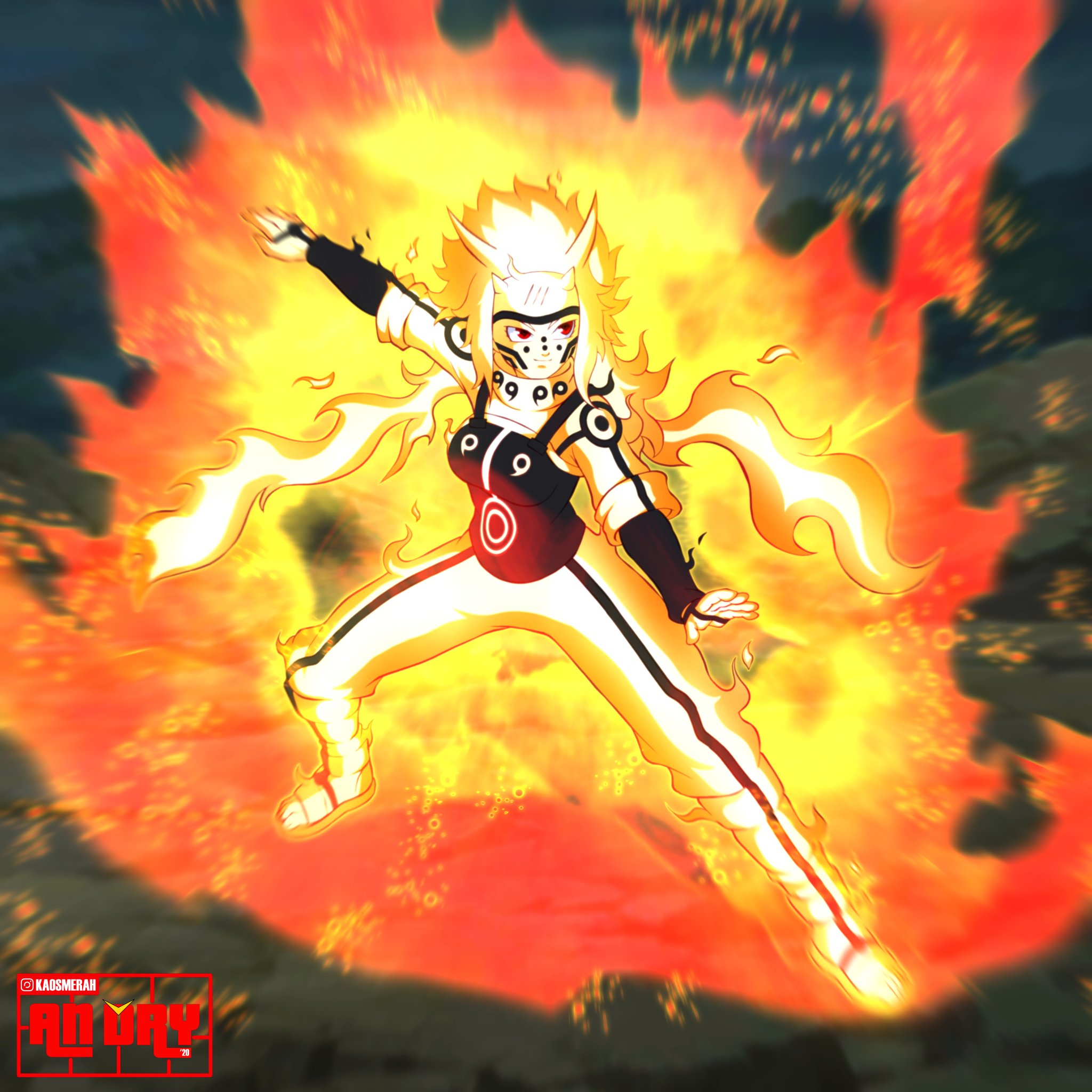 Naruto Nine Tailed Chakra Mode Vs Sasuke