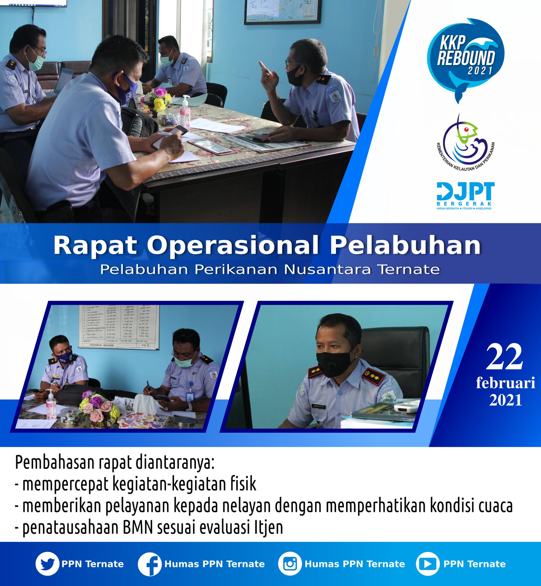 Pelabuhan Perikanan Nusantara Ternate on Twitter: "Kalabuh memimpin rapat evaluasi operasional ...