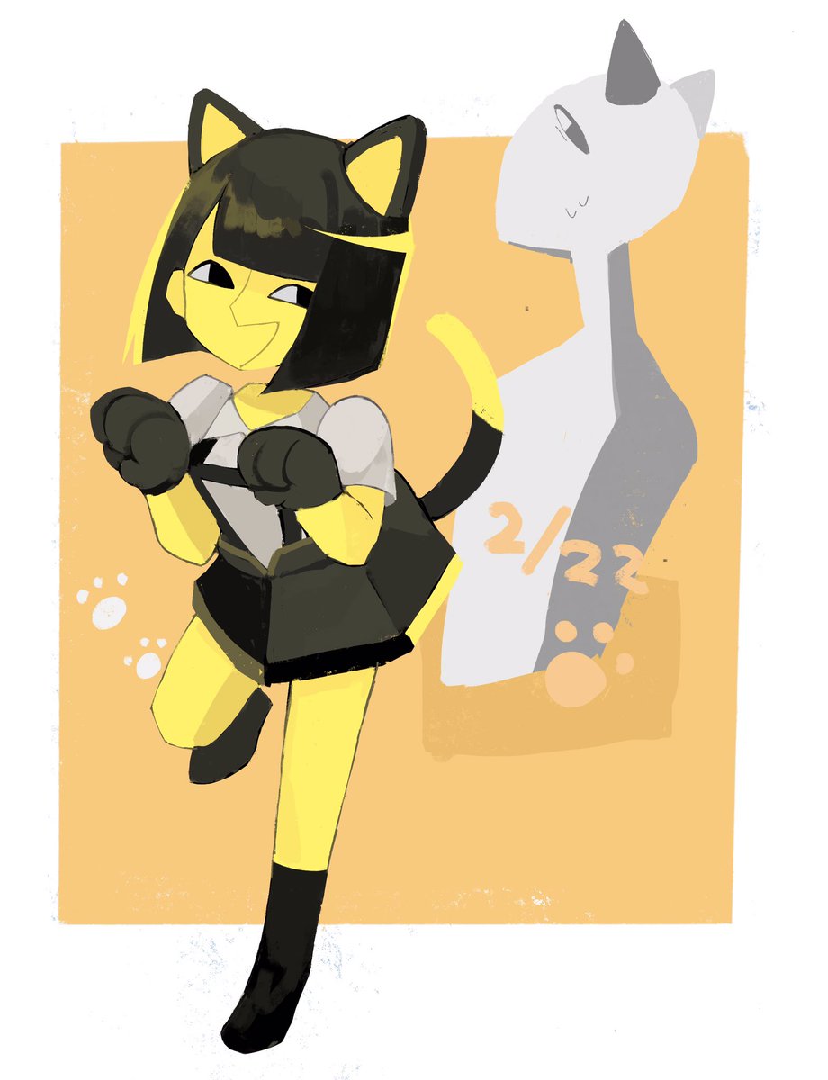 「cat day ?? #Enafanar #ENA 」| ̤͓̽ゾ̤͓̽mezoのイラスト