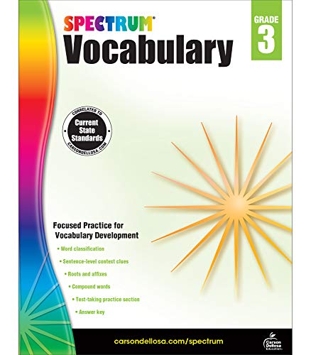 '[PDF] DOWNLOAD] Spectrum Grade 3 Vocabulary Workbook—3rd Grade State