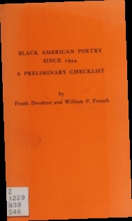 {Read/Download} Black American poetry since 1944 : a preliminary check ...