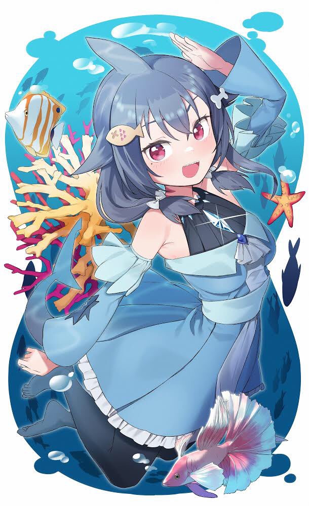 「dive deep with me! 」|🦴🦈 mako sameshima !のイラスト