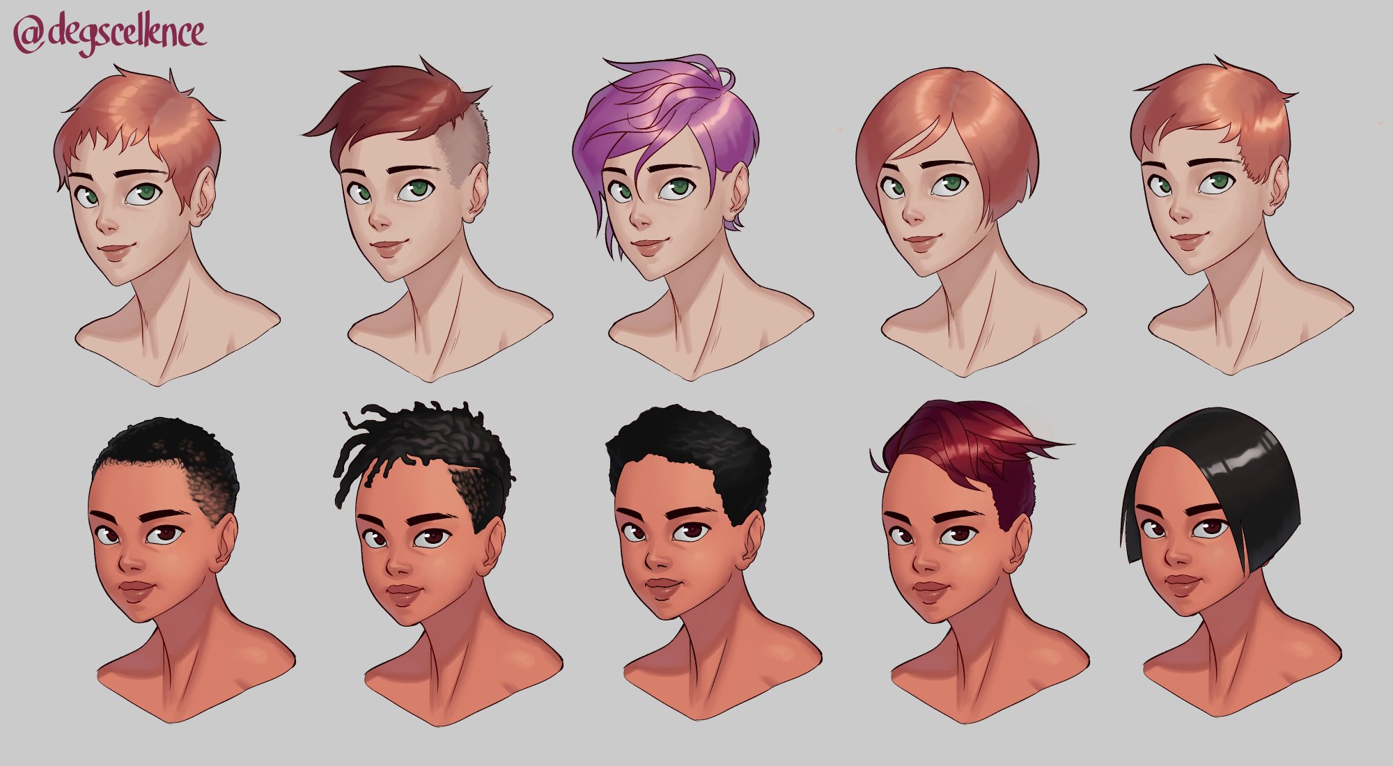How To Draw Short Hair