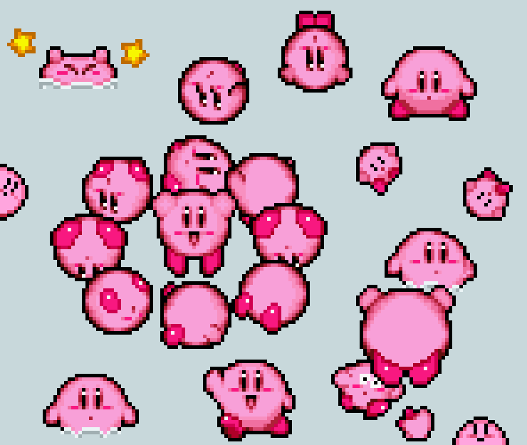 Kirby Sprite Grid