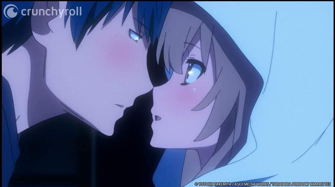 Toradora Taiga And Ryuuji Kissing Scene