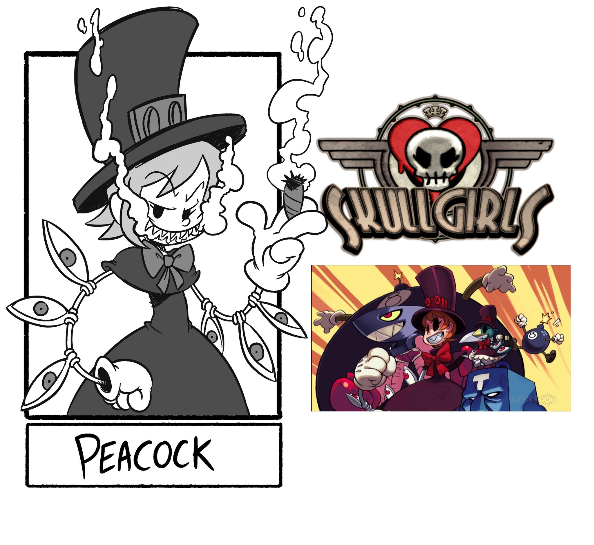 Peacock Skullgirls Poster