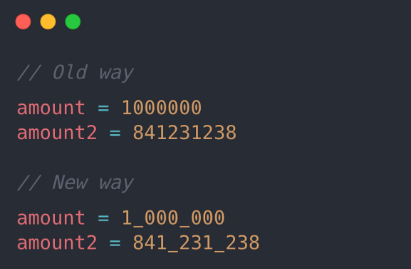 Farhadur Rahim on Twitter: "Numeric Separators make our code more informative and readable. # ...