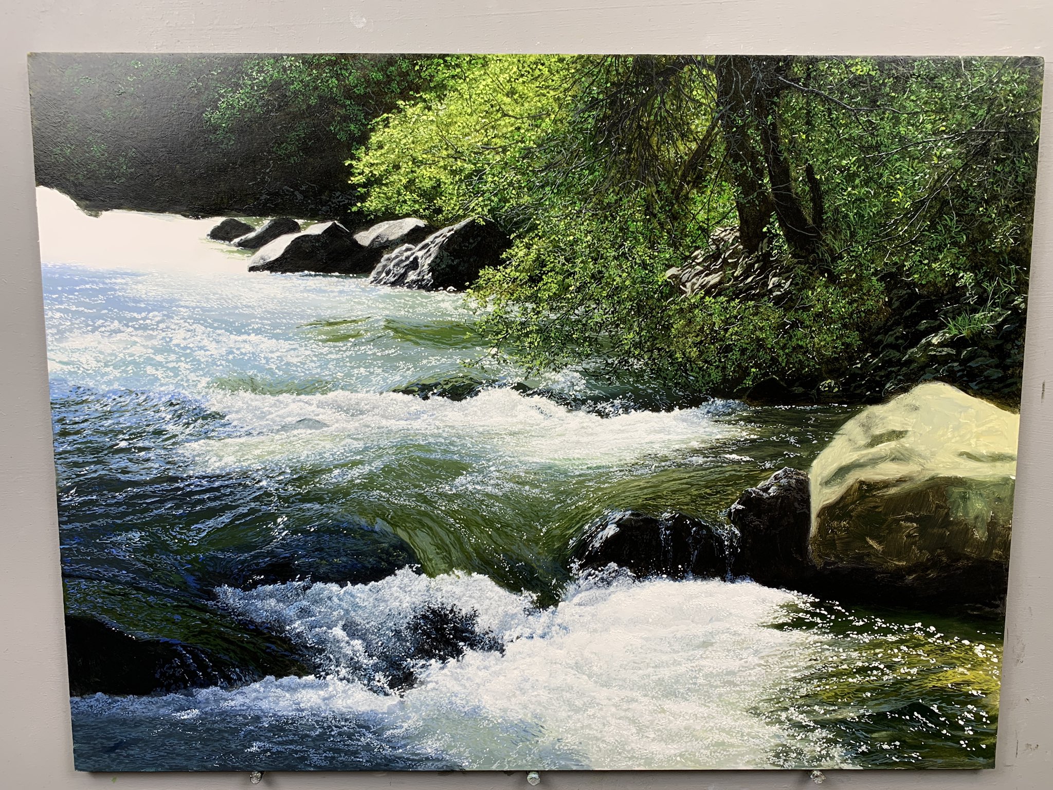 Michael James Smith Art The Wave" Original Oil Painting