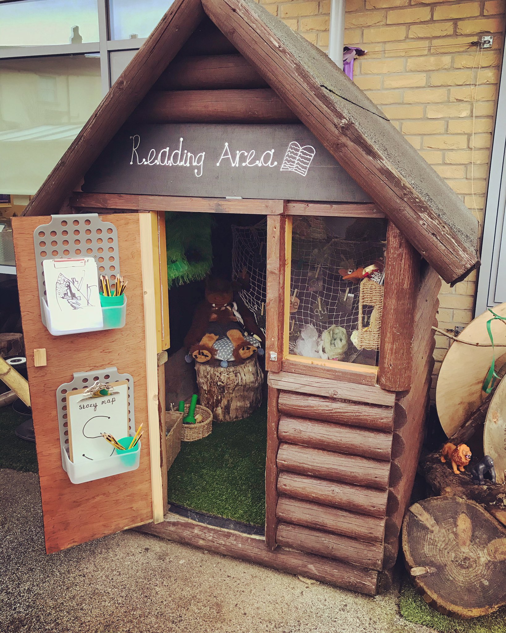 Mrs Hutchinson on Twitter: "Turning the old Wendy house into a reading ...