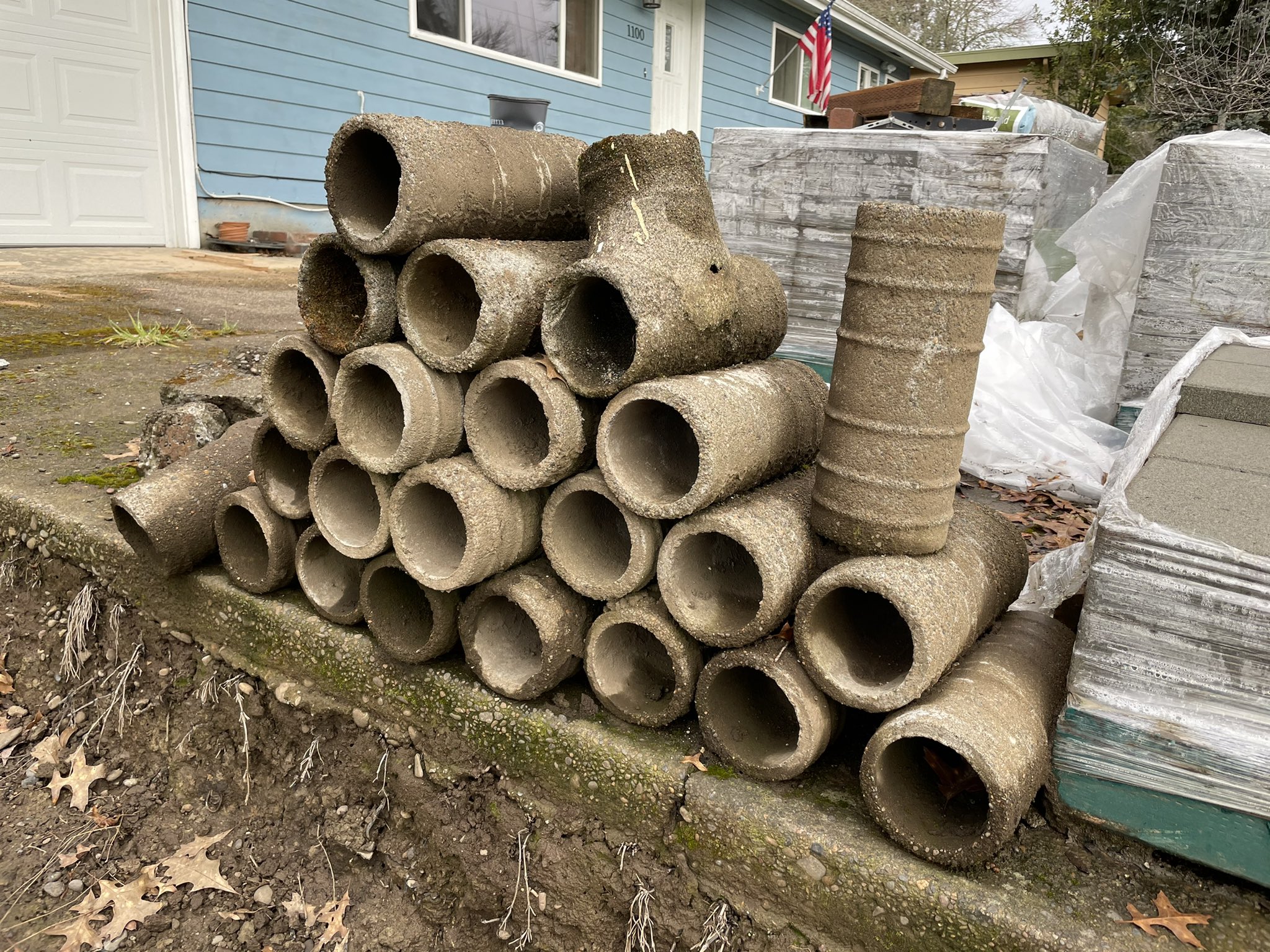 Concrete Drain Tile Pipe French Drain Installation & Repair In