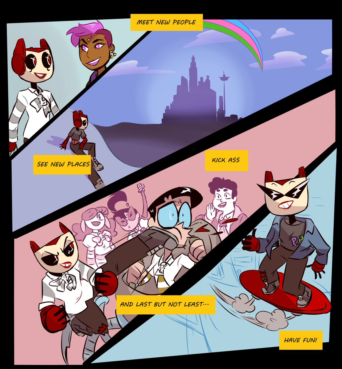 「I'm on my sketchbook finishing a sketch comic commission so 」🐝Roxanne🐝の漫画