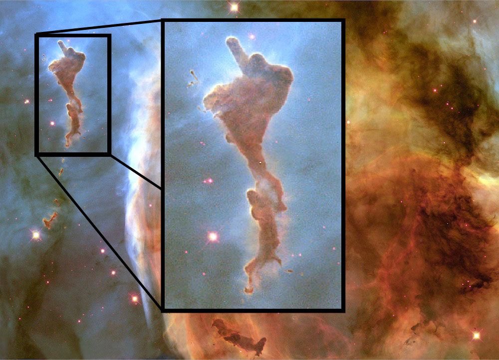 Middle Finger Nebula Space