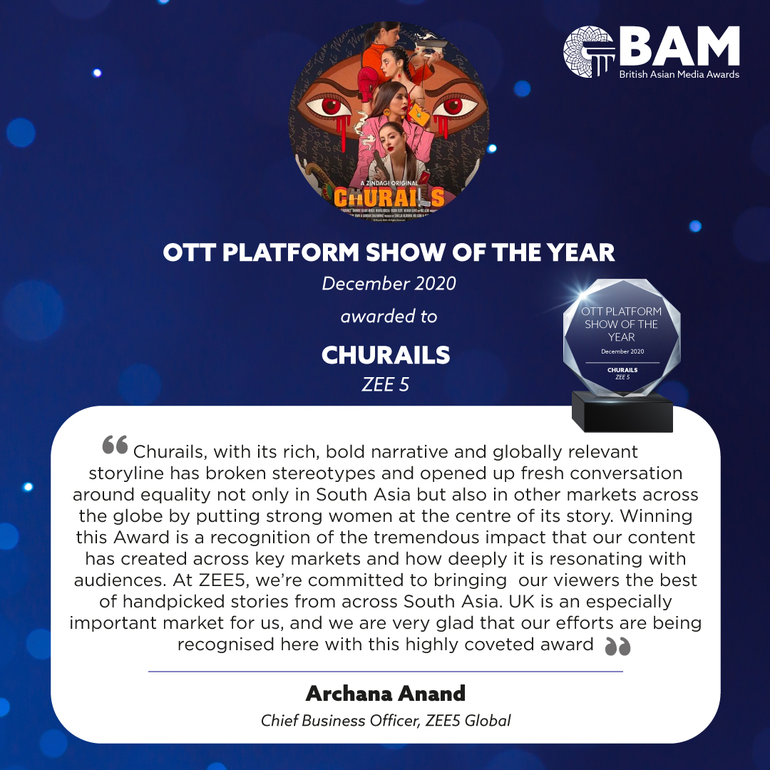 Motion Content Group on Twitter: "Proud to see #Churails win OTT Platform Show of the Year ...