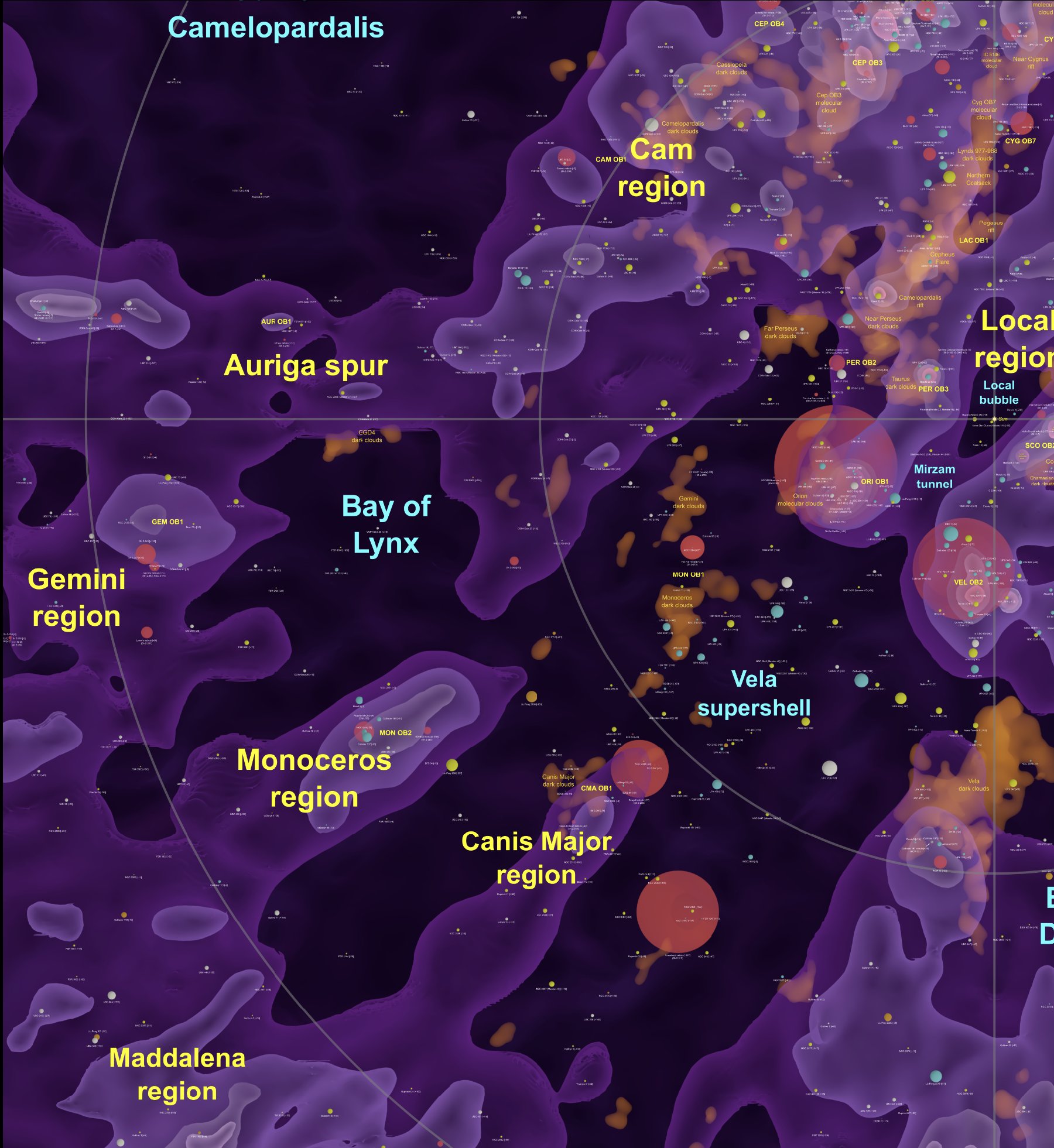 Local Map Of 14 Galaxies This Is A Current Map To The Comet