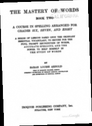 {Read/Download} The Mastery of Words: Book One : a Course in Spelling ...