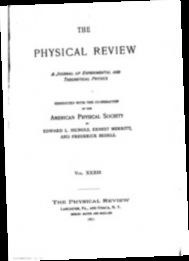 Physical review journal manuscript, Physical Review Journals