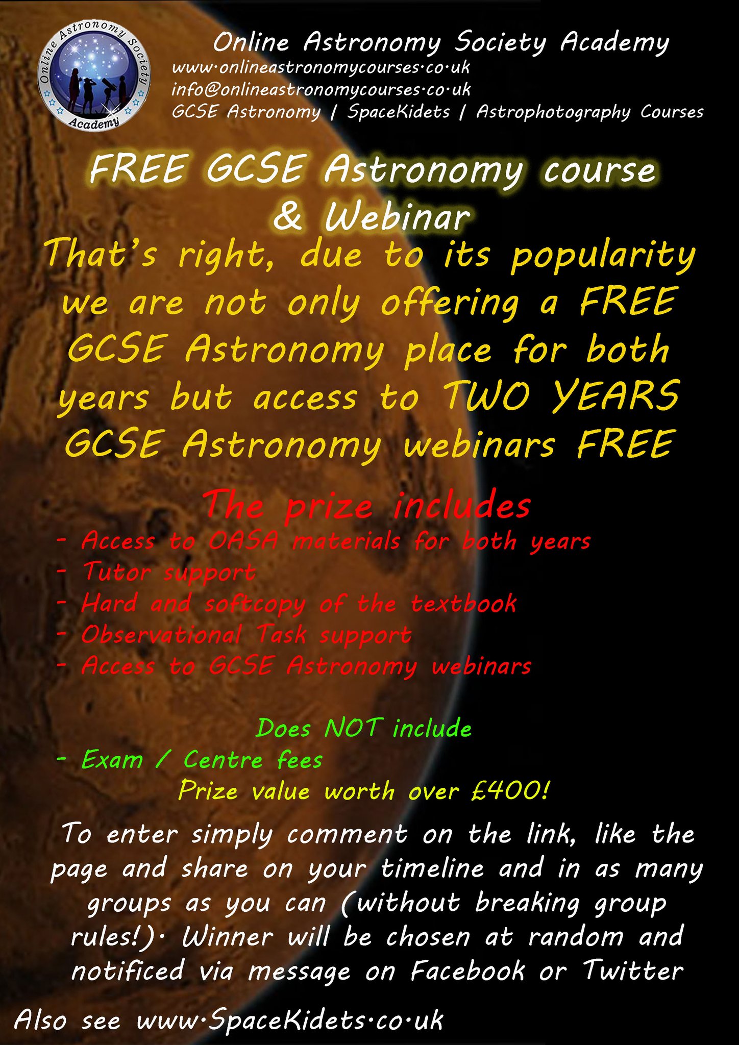 GCSE Astronomy for Schools - Online Astronomy Society Academy