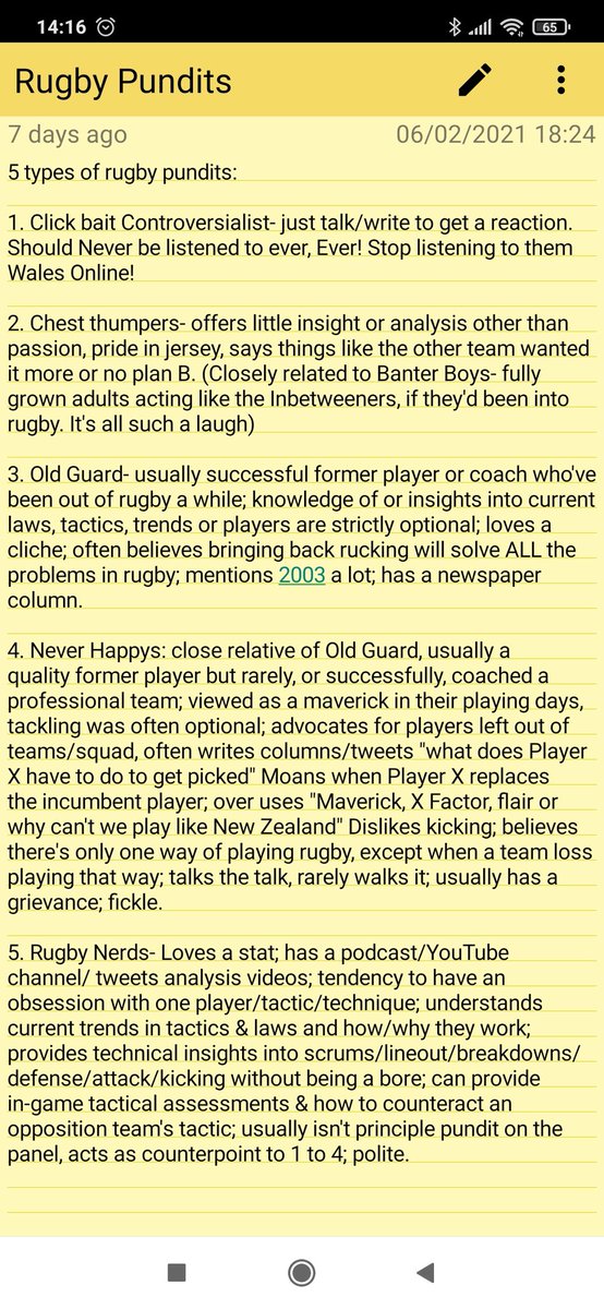 The Five Types of Rugby Pundits : r/rugbyunion