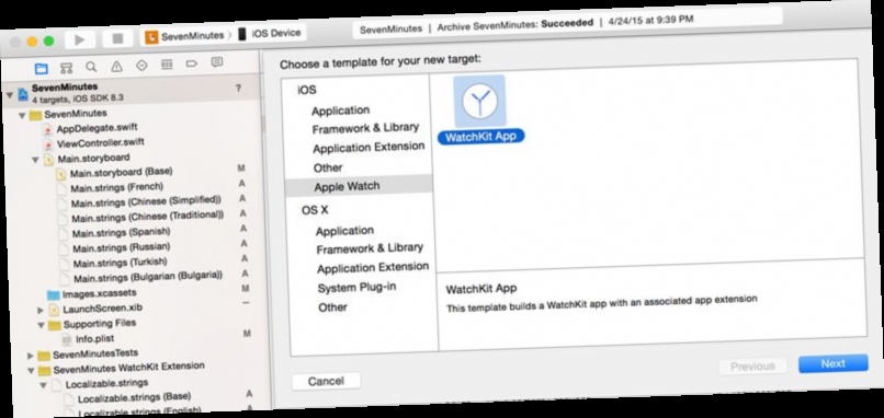 xcode version with watch kit support download / Twitter