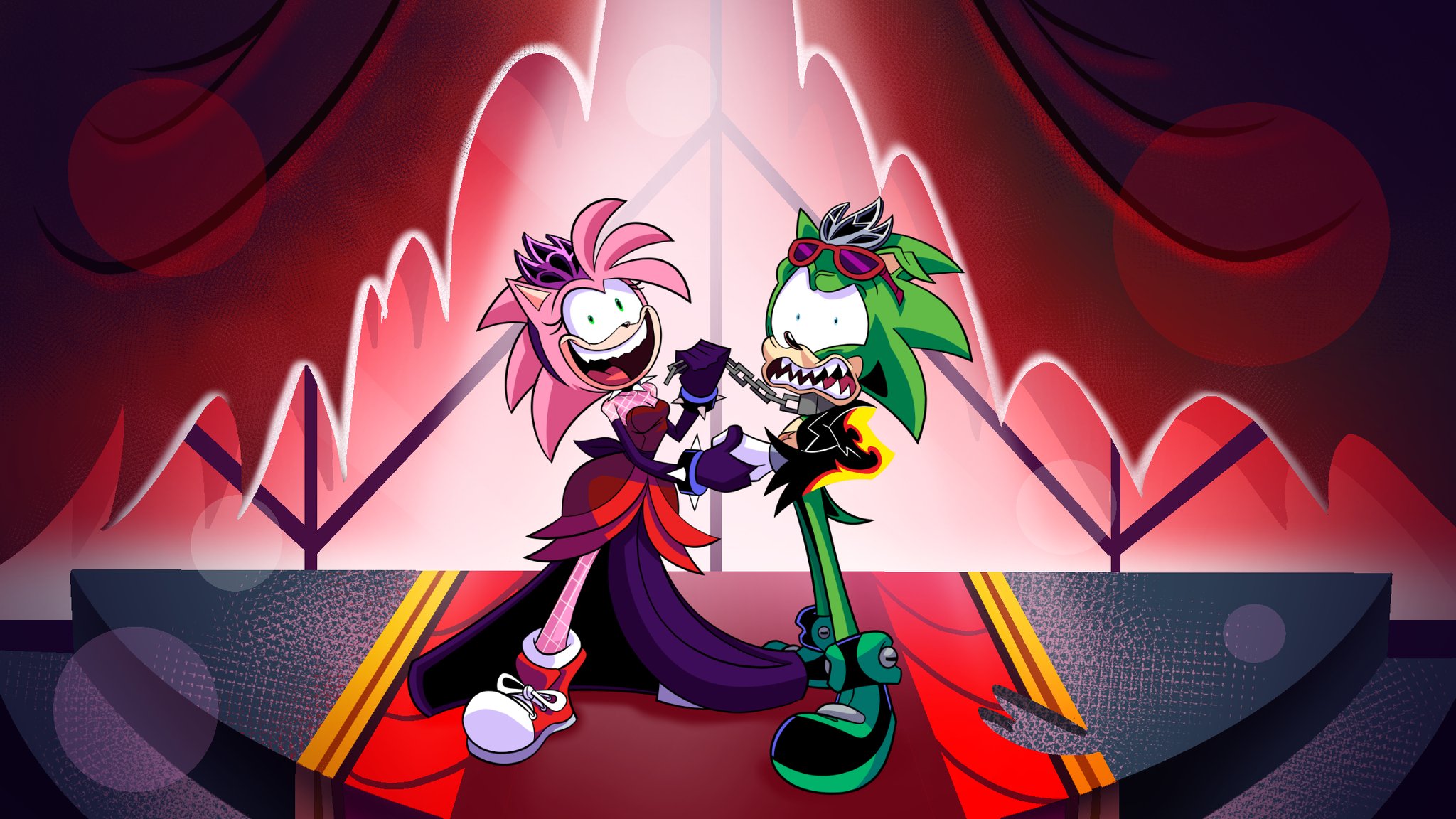 Scourge The Hedgehog And Rosy