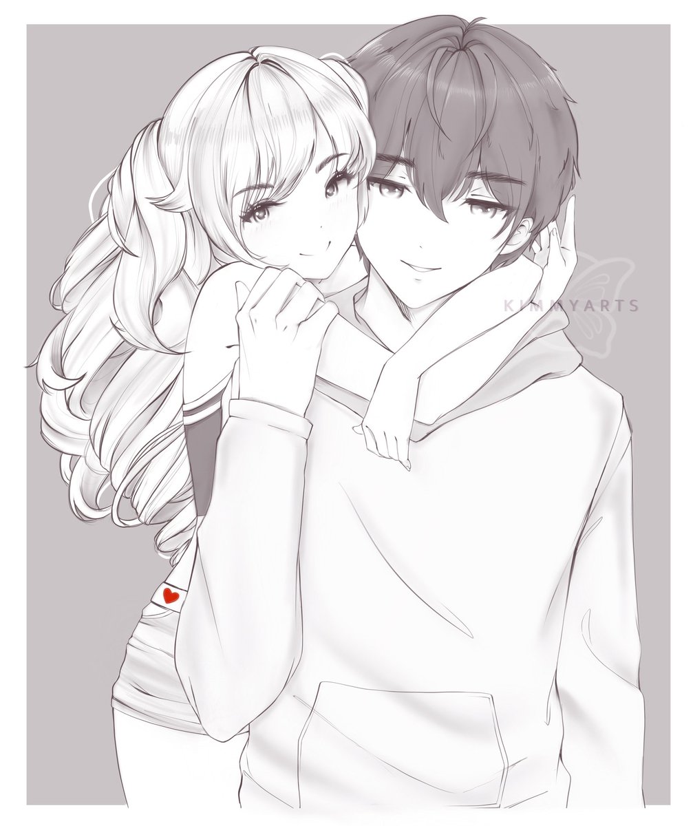 Cute Anime Couple Drawing
