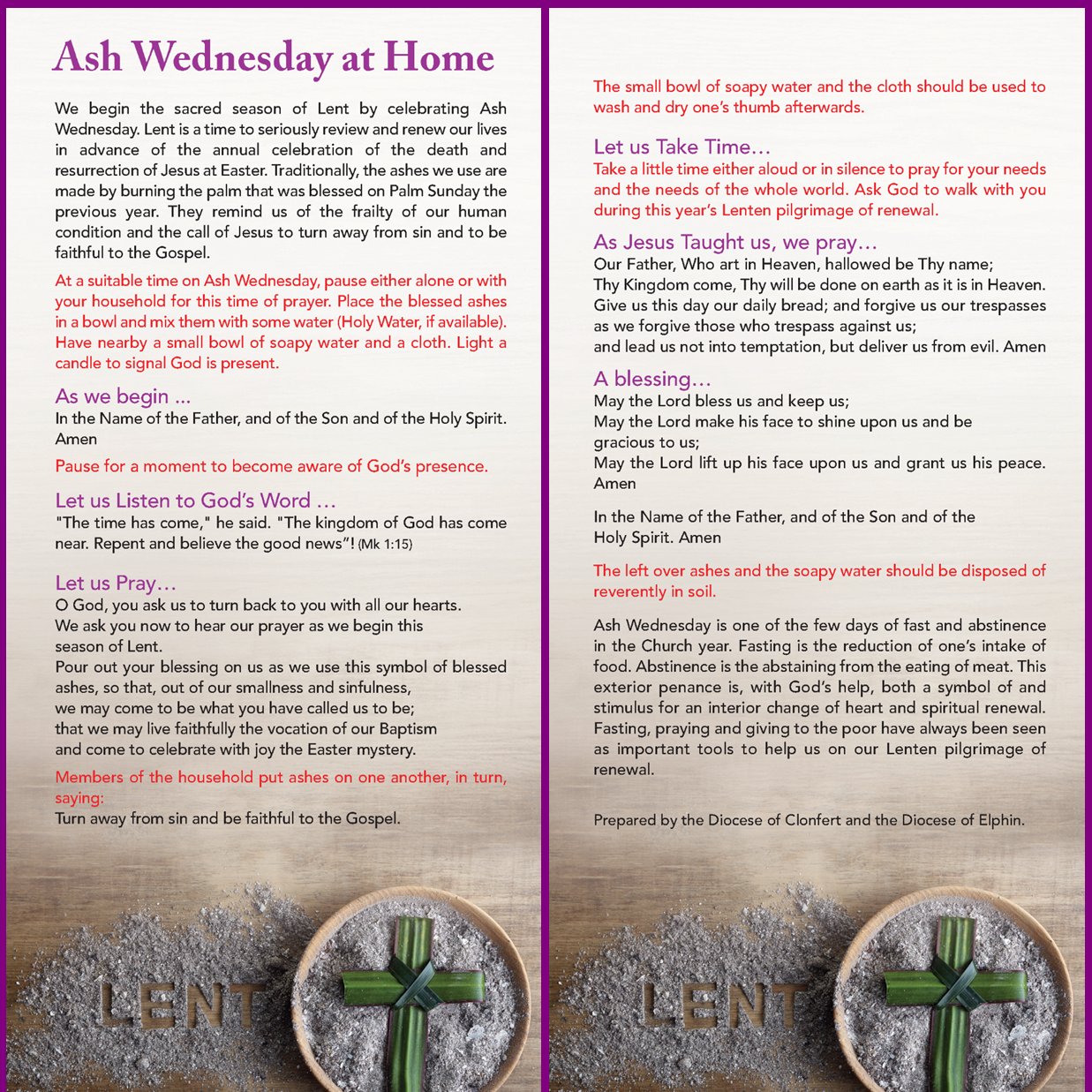Ash Wednesday Prayer Blessing Ash Wednesday 2024 First Presbyterian