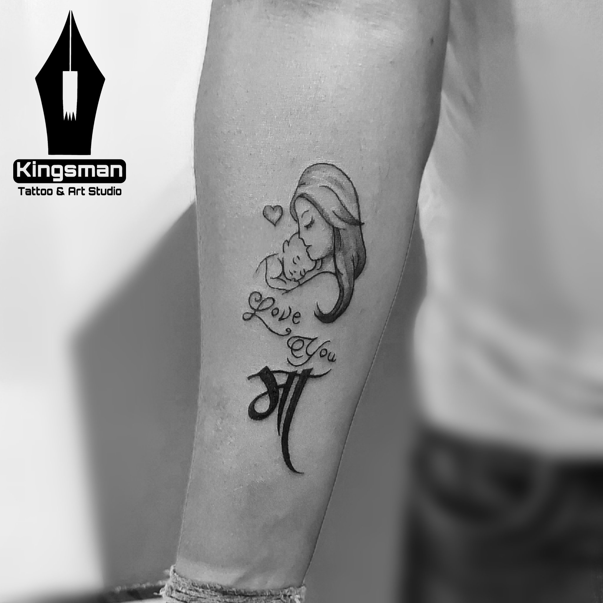 Mother And Baby Tattoo